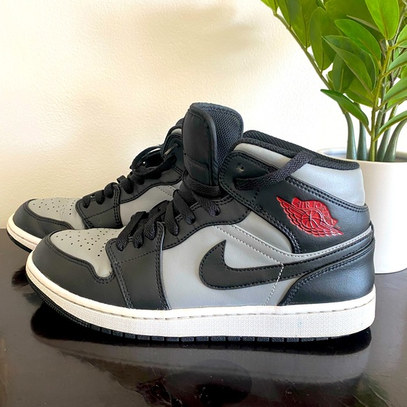 Nike | Shoes | Nike Air Jordan Mid Shadow Redblackgrey Sneakers | Poshmark